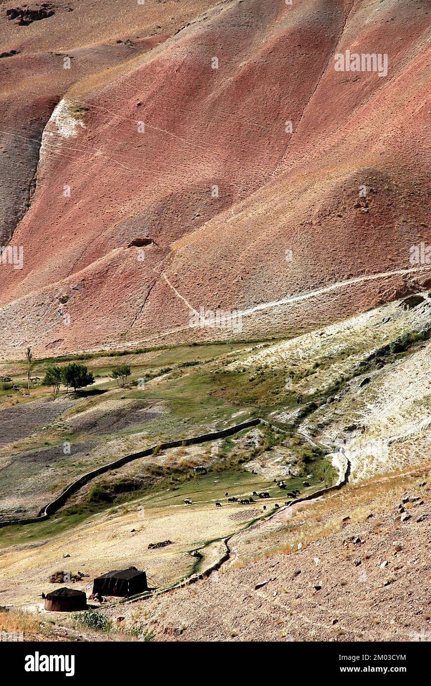 A small village between Chaghcharan and the Minaret of Jam, Ghor ...