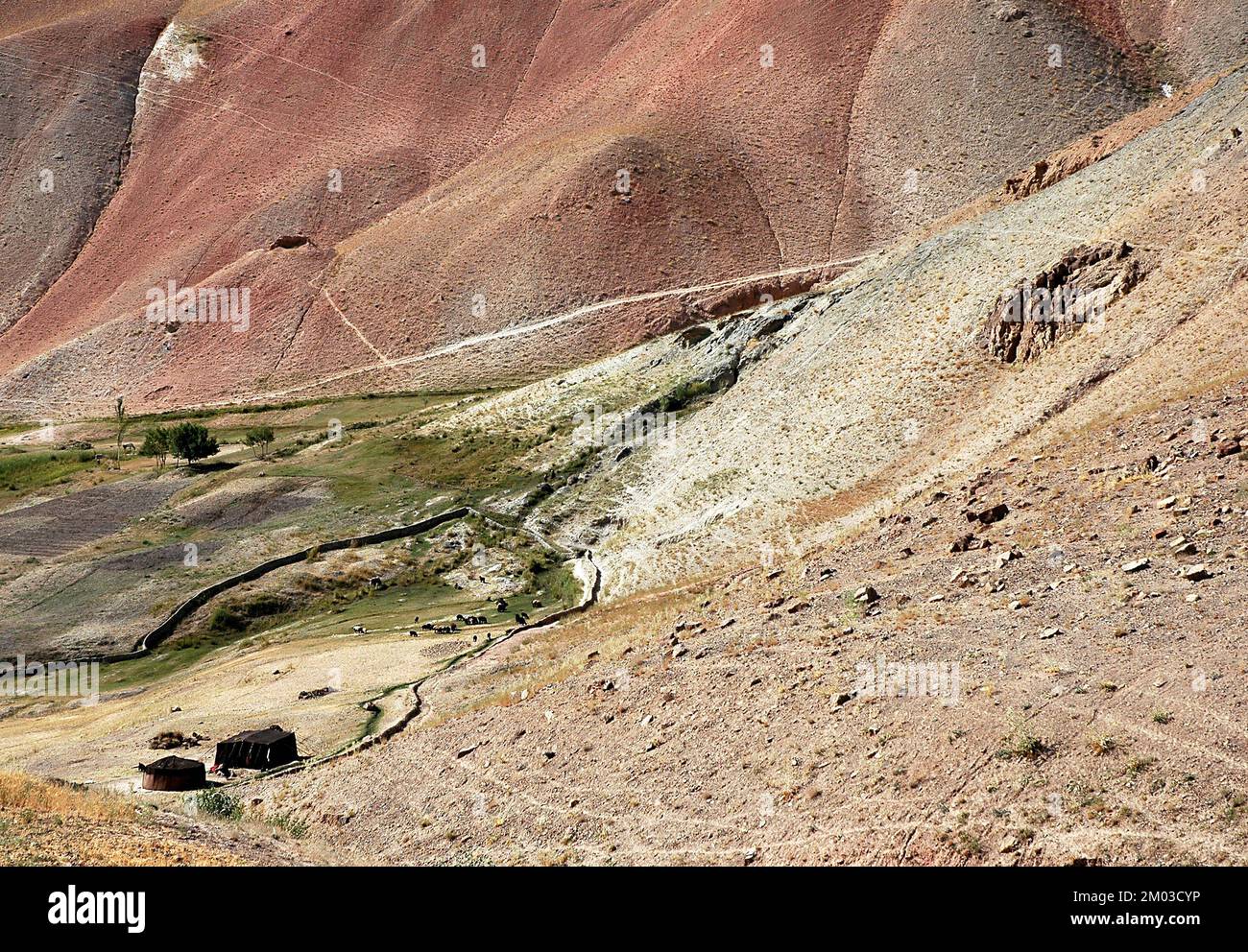 A small village between Chaghcharan and the Minaret of Jam, Ghor ...