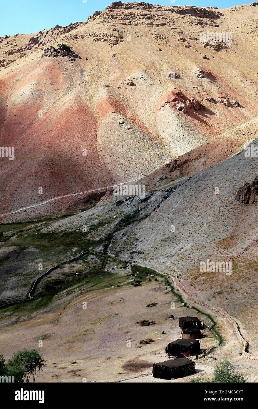 A small village between Chaghcharan and the Minaret of Jam, Ghor ...