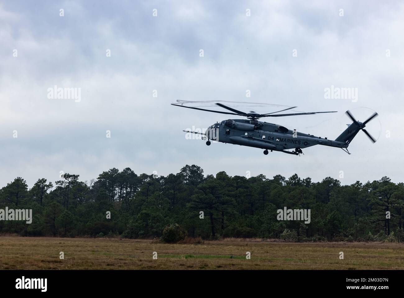 A U.S. Marine Corps CH-53E Super Stallion helicopter assigned to Marine ...