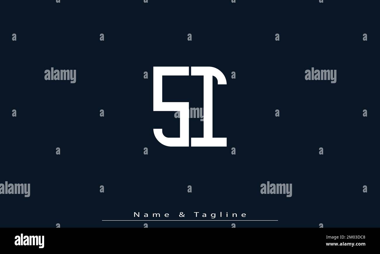 Alphabet letters Initials Monogram logo SI , IS Stock Vector Image ...