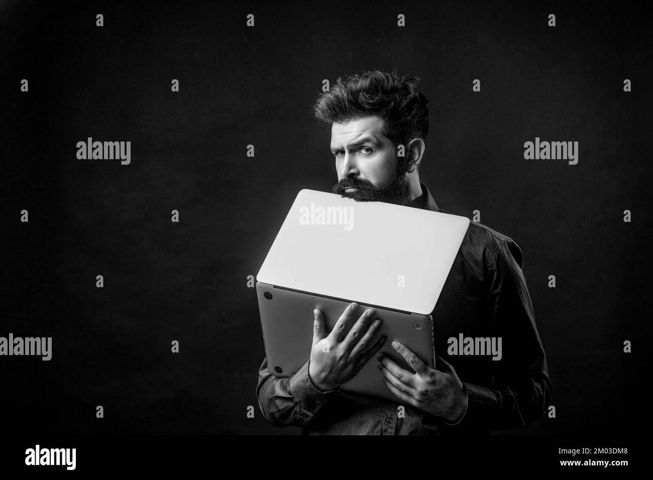 Hipster man hands on Black and White Stock Photos & Images - Alamy