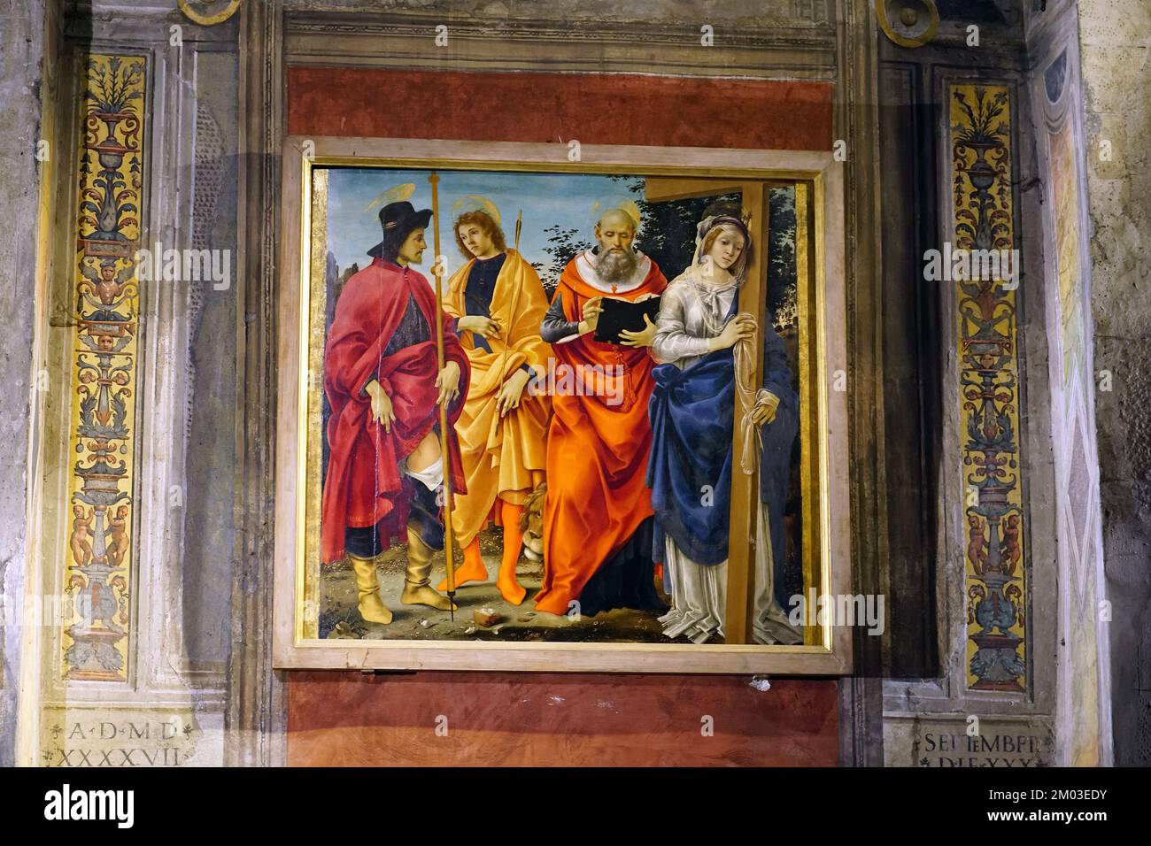 Four Saints (St. Roch St. Sebastian, St. Jerome St. Helen) by Filippino ...