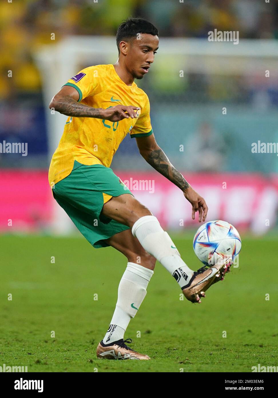 Australia's Keanu Baccus during the FIFA World Cup round of 16 match at ...