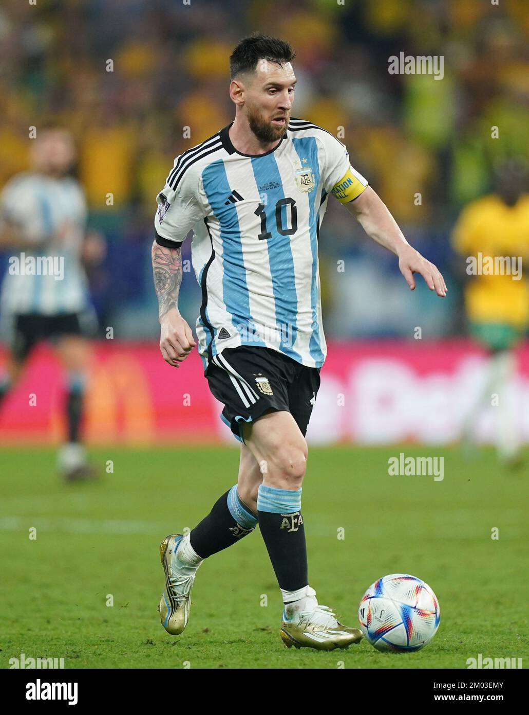 Argentina's Lionel Messi during the FIFA World Cup round of 16 match at ...