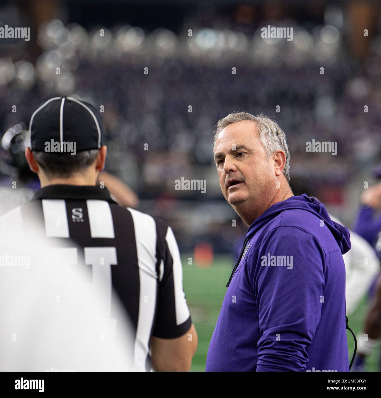 Arlington, Texas, USA. 3rd Dec, 2022. TCU HEAD COACH SONNY DYKES upset ...