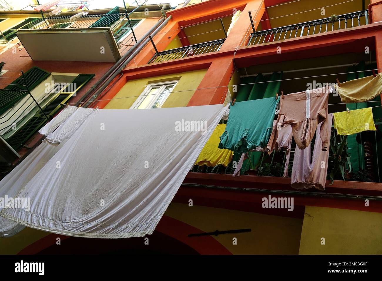 drying clothes,, Monterosso al Mare, Cinque Terre, Liguria, Italy ...