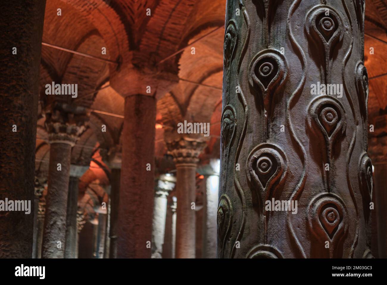 Istanbul, Turkey - December 4 2022: Illuminated Interior view of ...