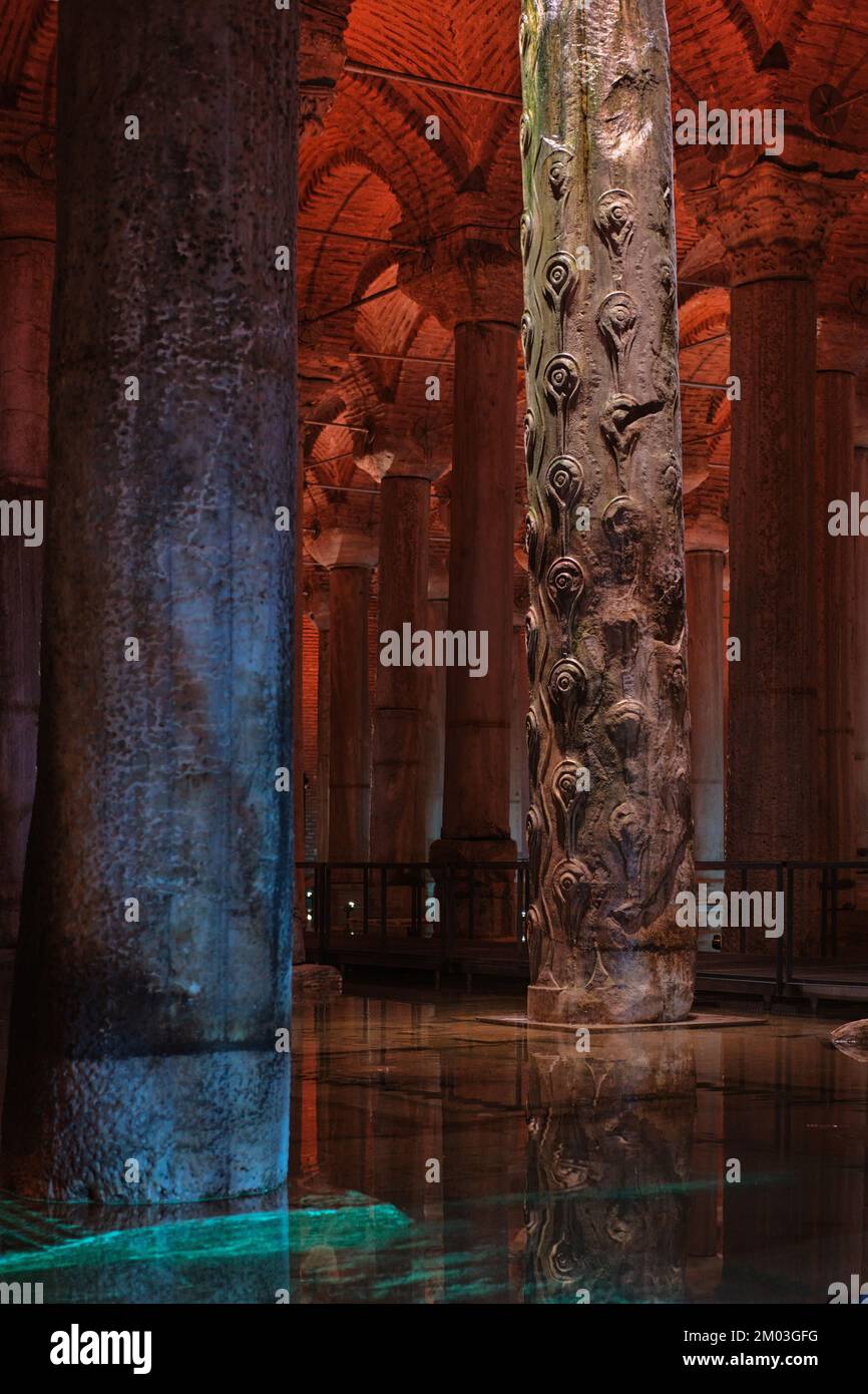 Istanbul, Turkey - December 4 2022: Illuminated Interior view of ...