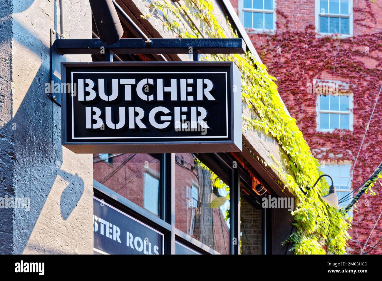 Butcher Burger in Portland Maine Stock Photo - Alamy