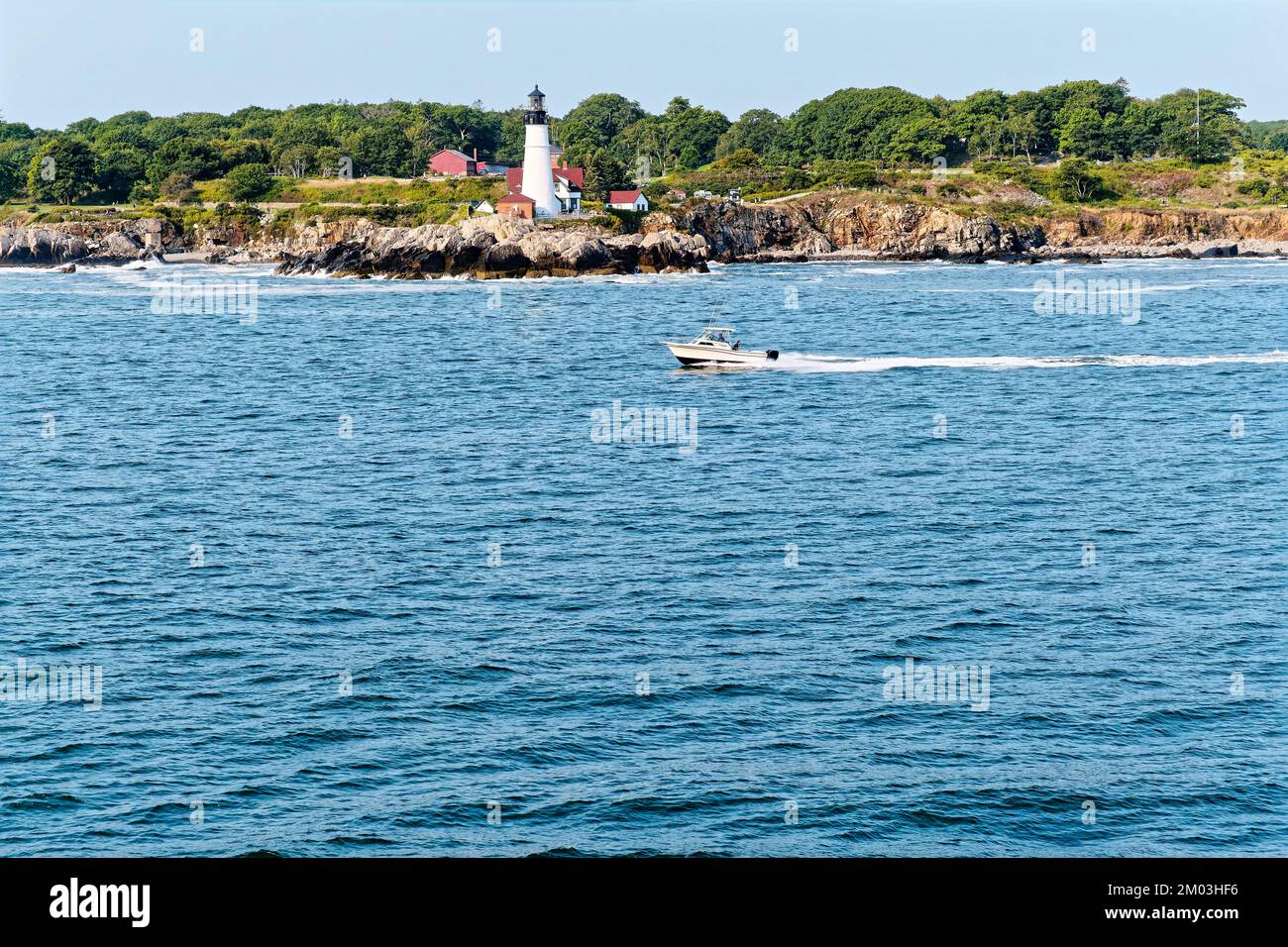 Lighthouse boat usa hi-res stock photography and images - Alamy