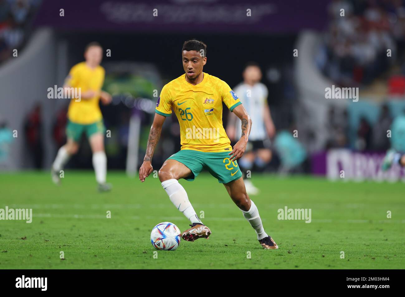 Al Rayyan, Qatar. 3rd Dec, 2022. Keanu Baccus (AUS) Football/Soccer ...