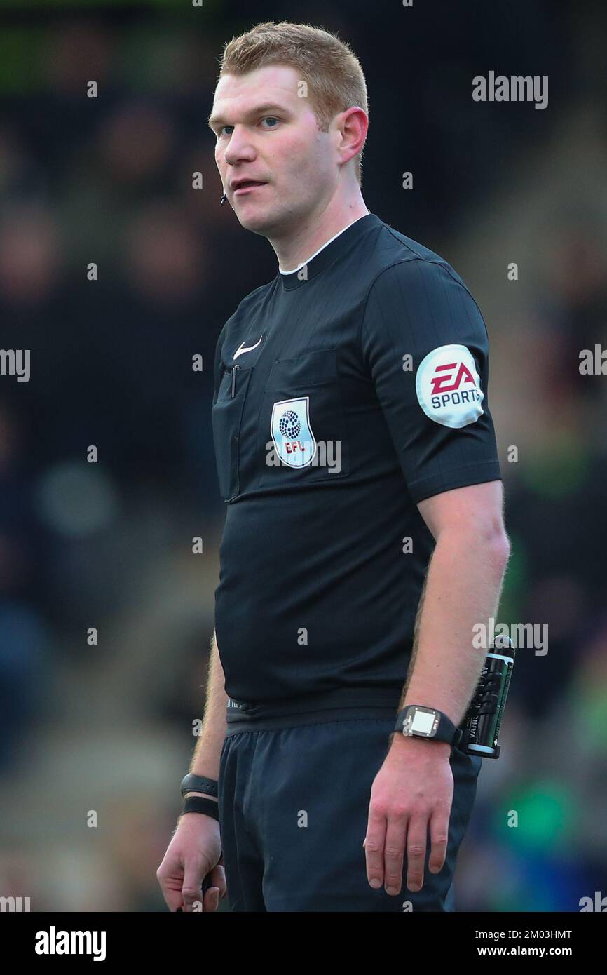 Referee James Oldham during the Sky Bet League 1 match Forest Green ...
