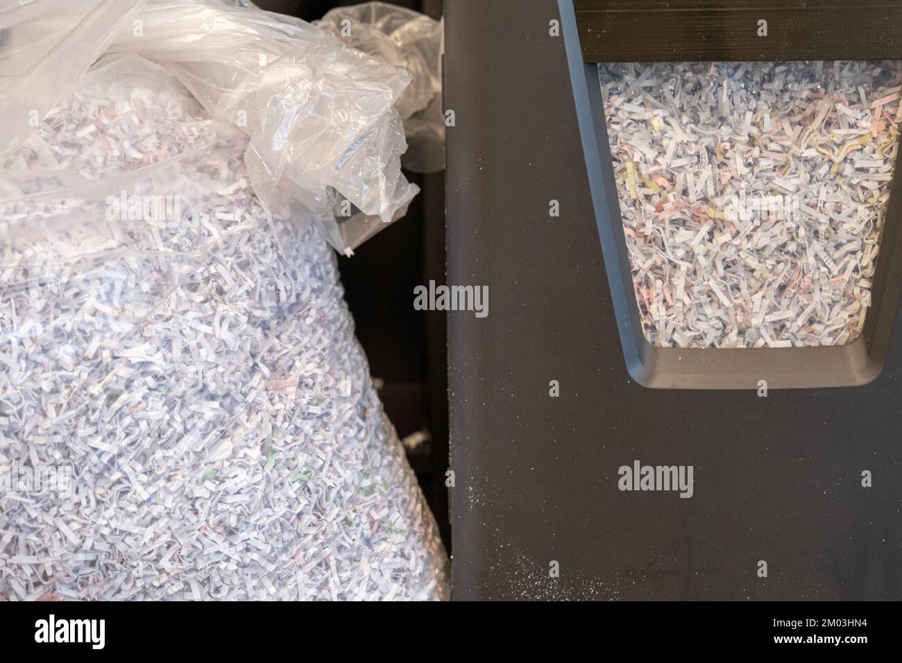 Shredded secret confidential documents in a bag Stock Photo - Alamy