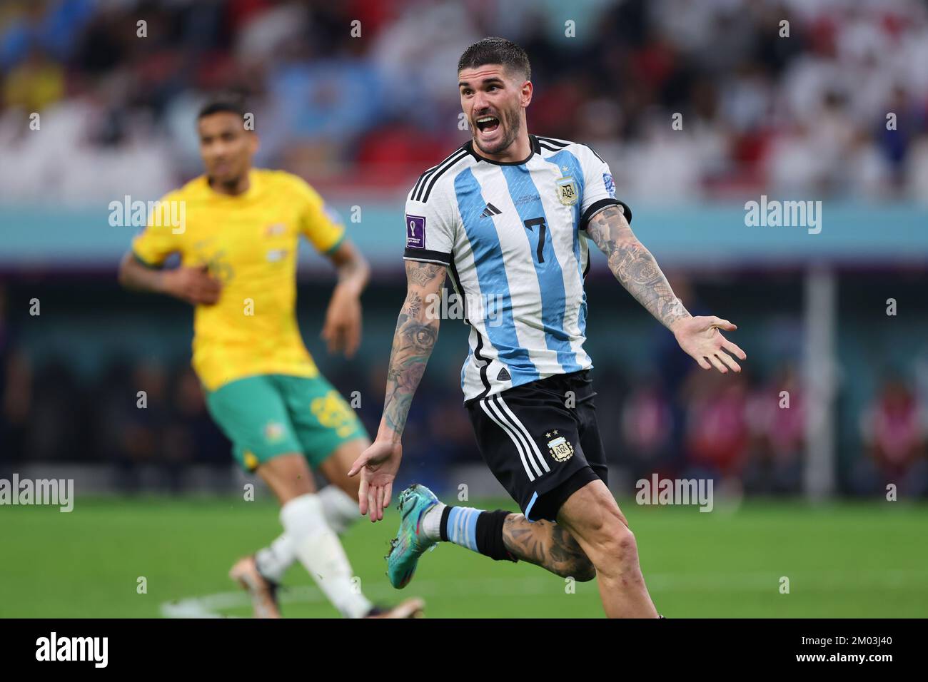 Al Rayyan, Qatar. 3rd Dec, 2022. Rodrigo De Paul (ARG) Football/Soccer ...