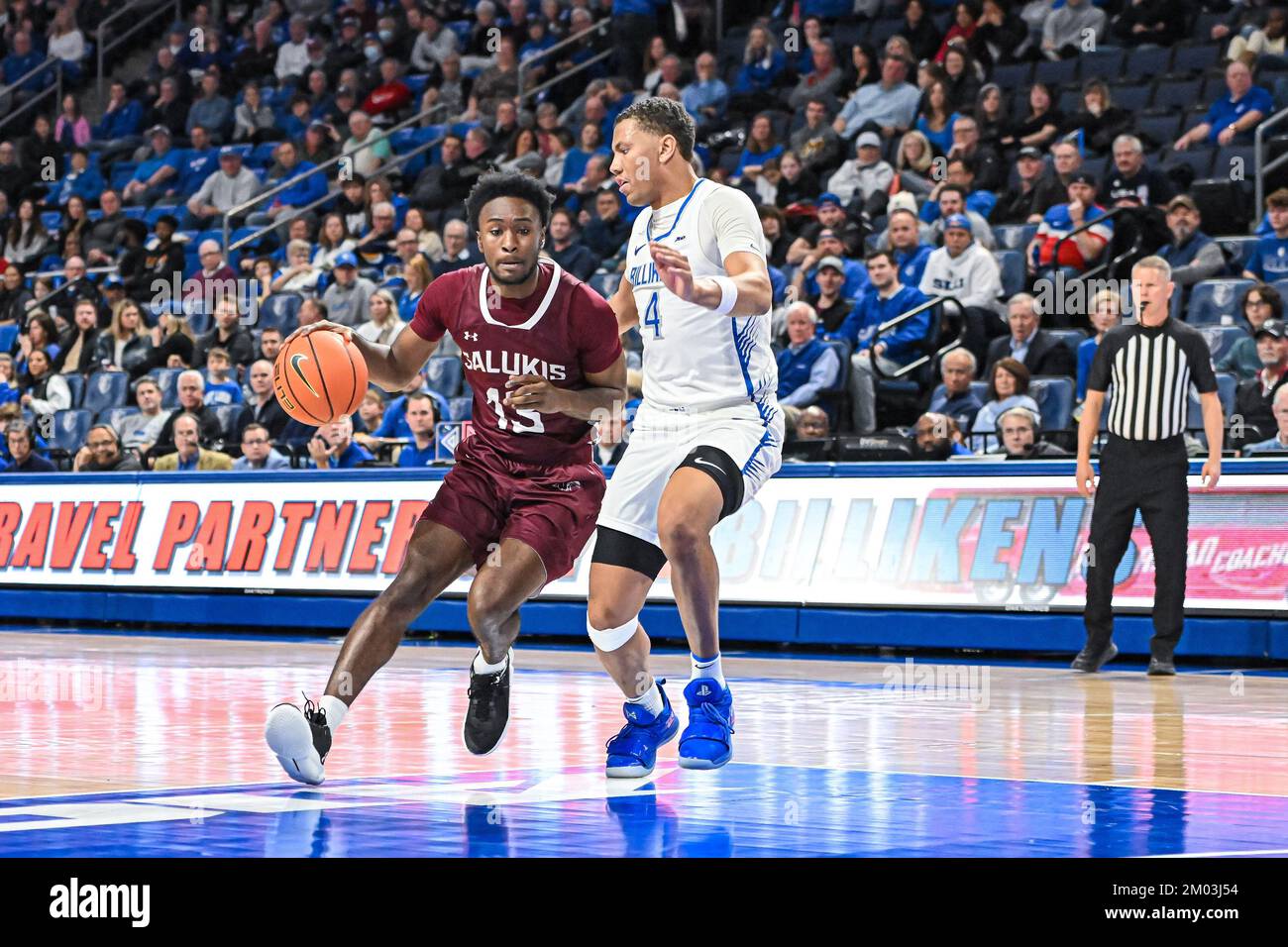 DECEMBER 03, 2022: Saint Louis Billikens guard Javon Pickett (4) stops ...