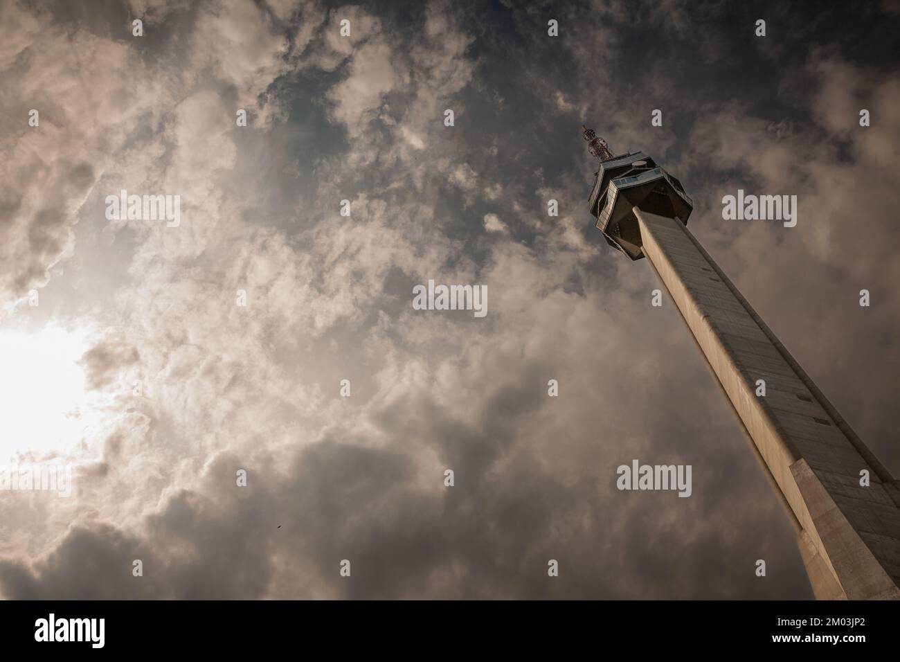 Picture of the Avala tower seen from the nearby forest. The Avala Tower ...