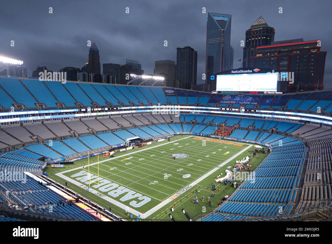 December 3, 2022: View of the Charlotte skyline from the upper deck ...