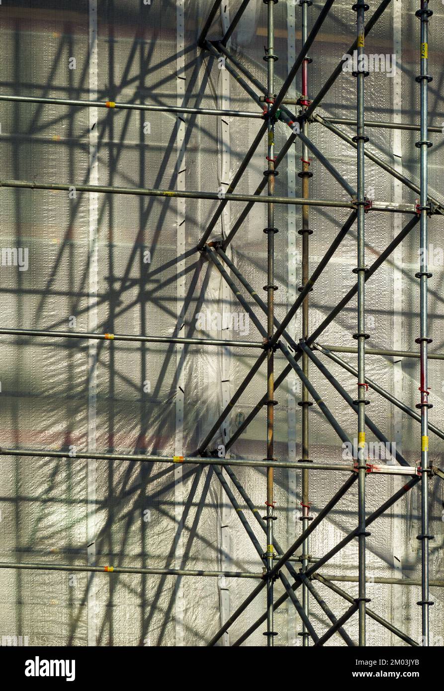 pattern of scaffolding on a construction site in Helsinki Stock Photo ...