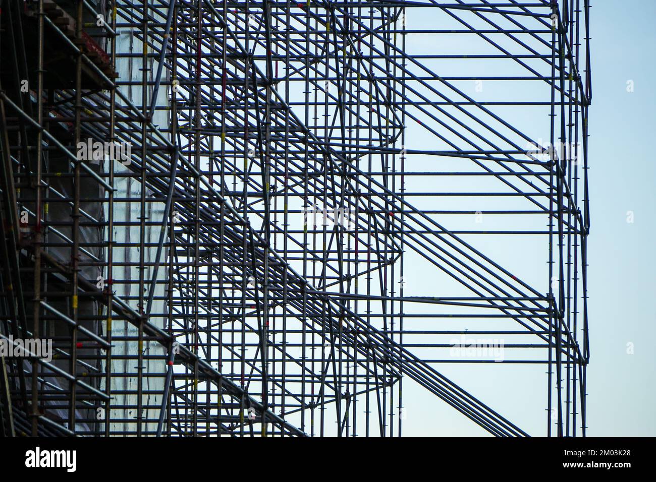 pattern of scaffolding on a construction site in Helsinki Stock Photo ...