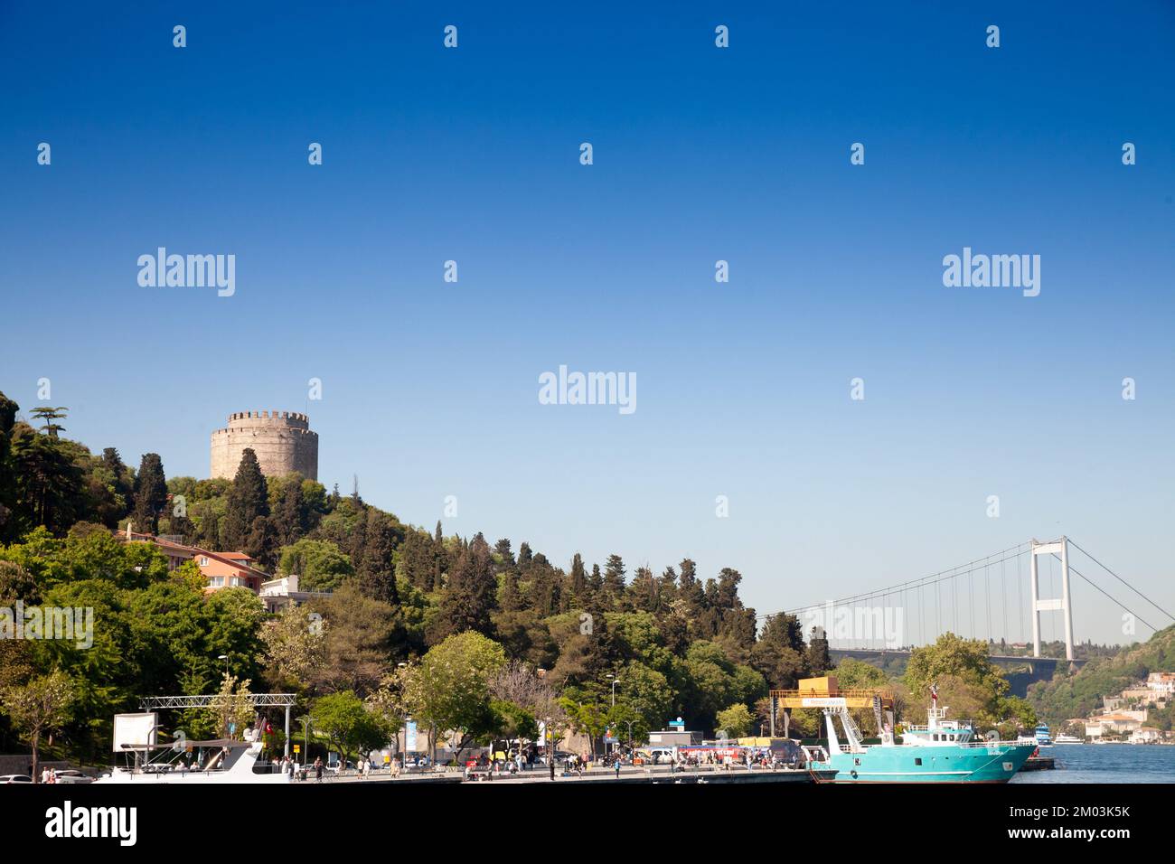 Picture of the Rumeli fortress in Istanbul with a focus on the Halil ...