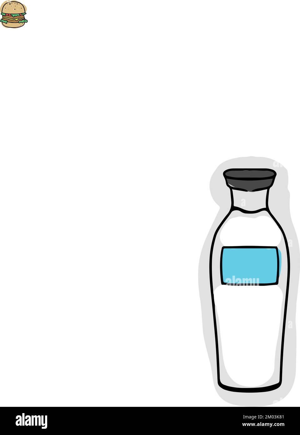 Vector doodle glass bottle Stock Vector Images - Alamy