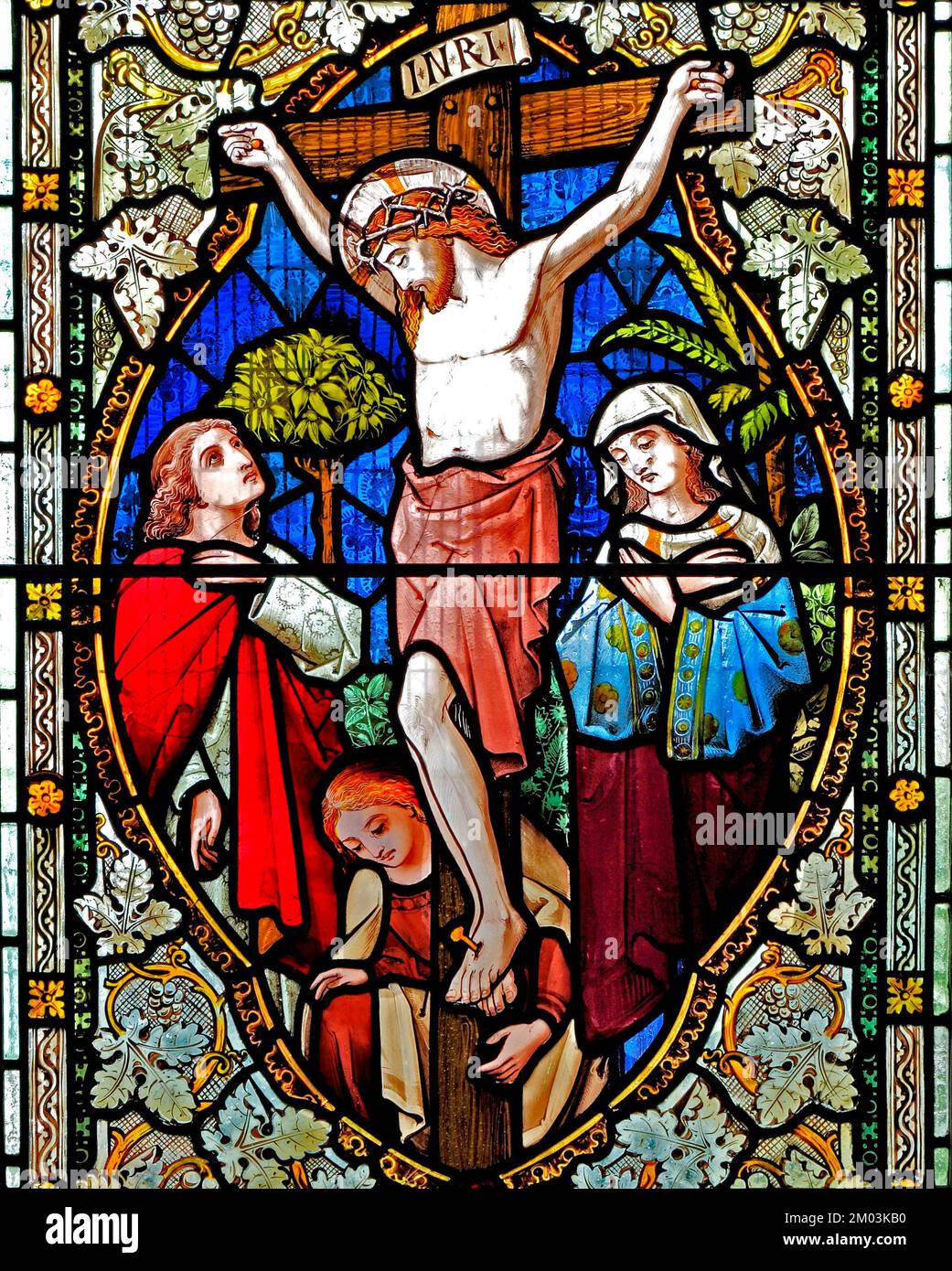 The Crucifixion of Jesus, stained glass window, by Ward & Hughes, 1869 ...