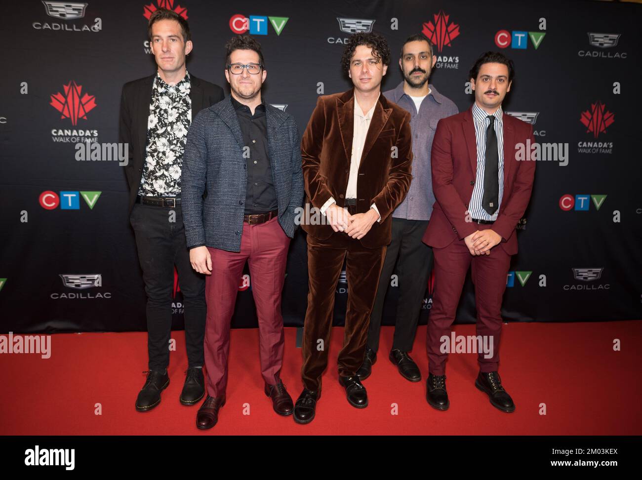 Arkells band members and 2022 inductees, pose for a photograph on the ...