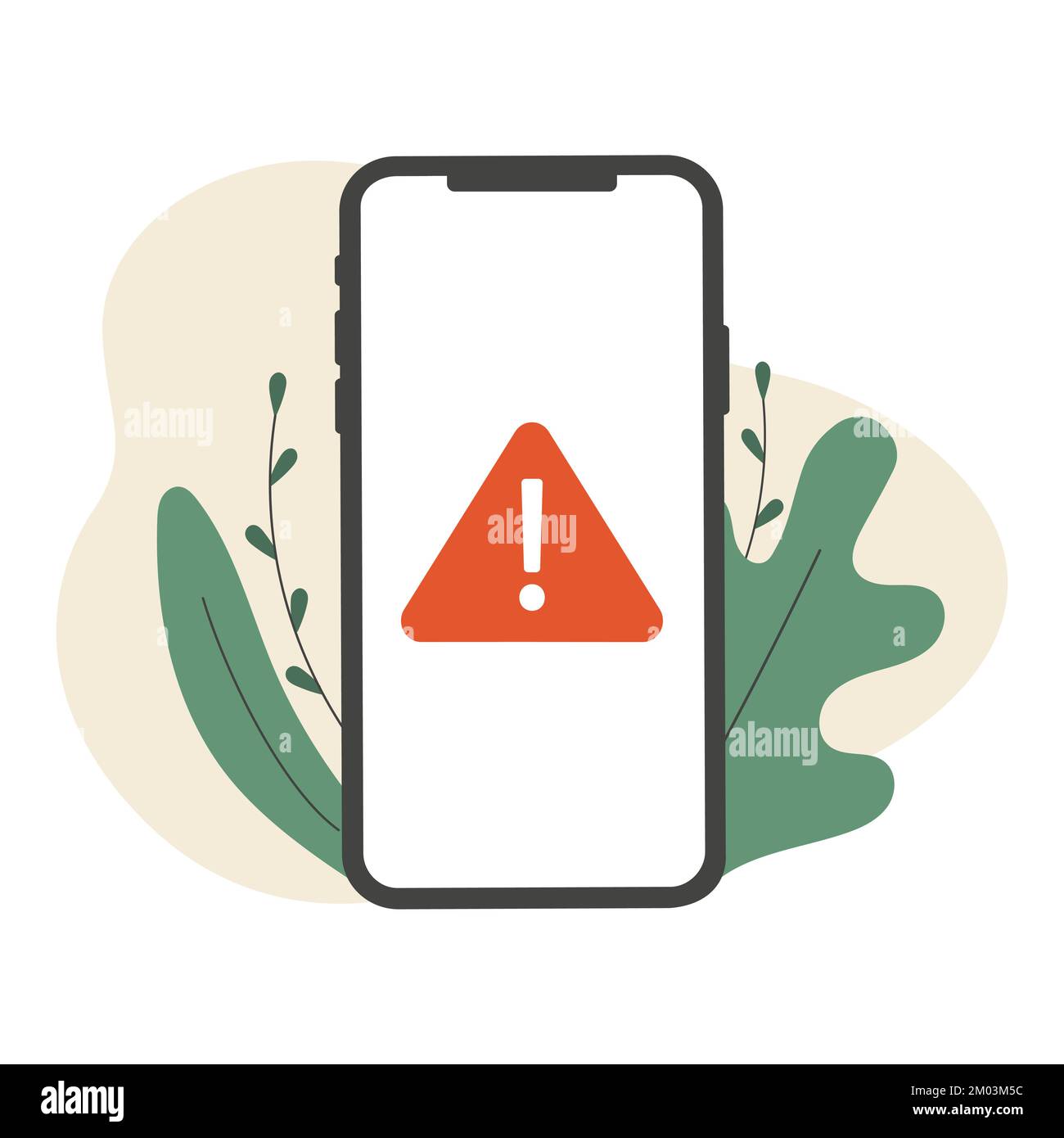 Smartphone warning Stock Vector Images - Alamy