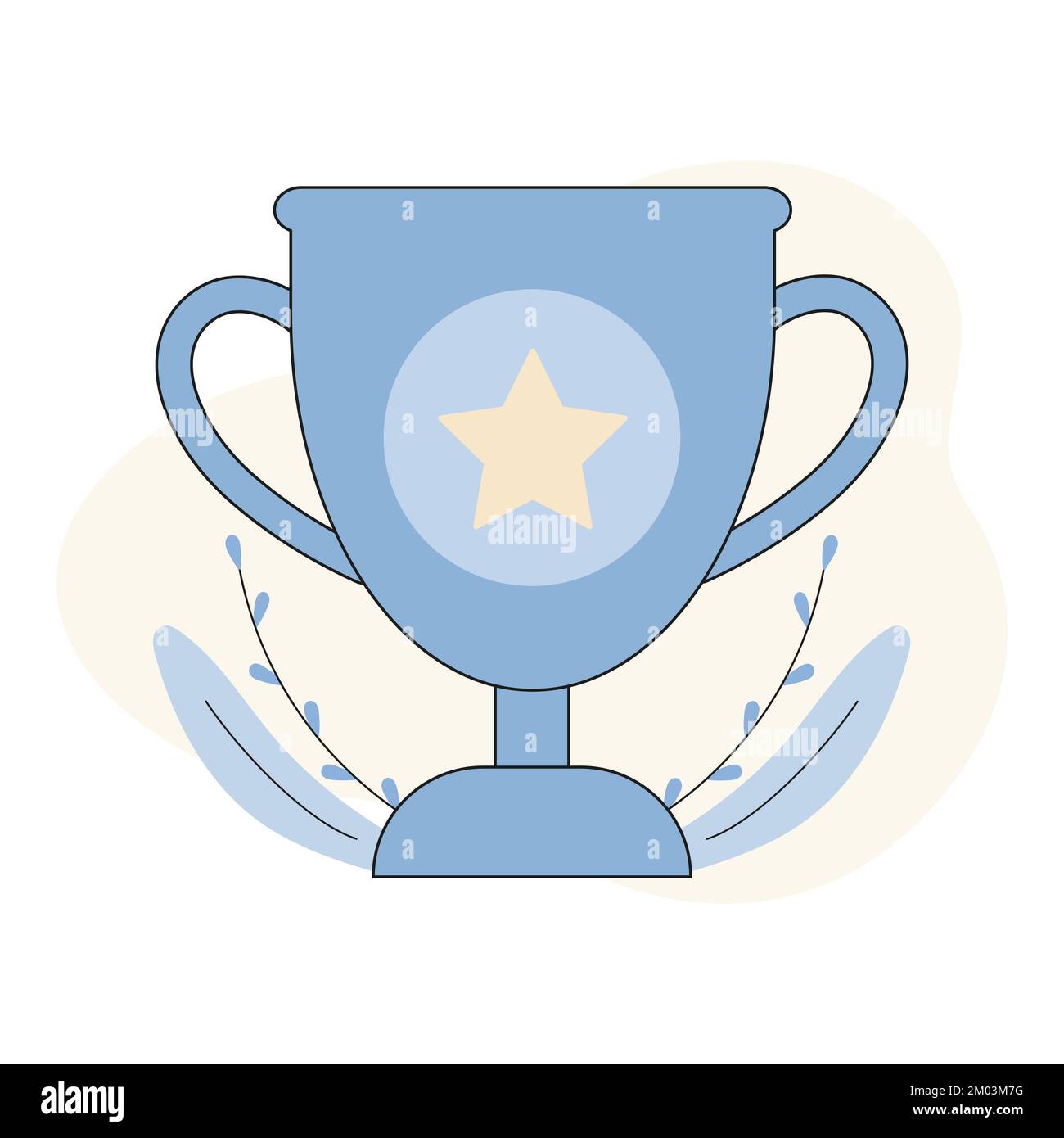 Golden line award trophy Cut Out Stock Images & Pictures - Alamy