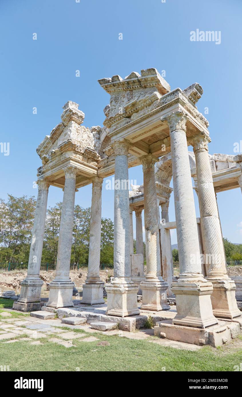 The Unique Tetrapylon of Aphrodisias Stock Photo - Alamy