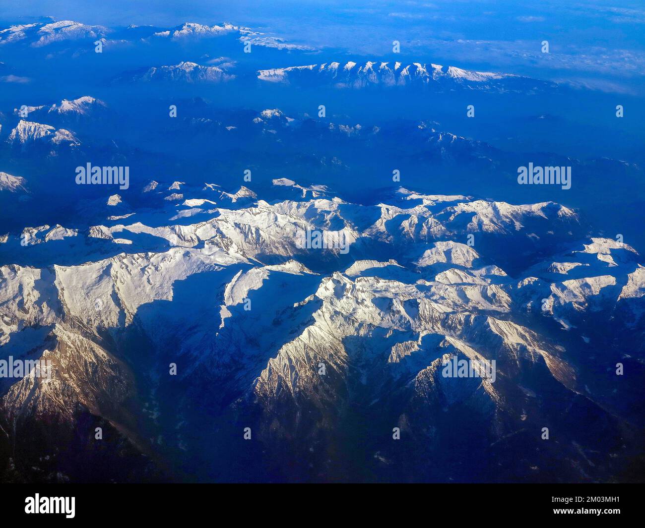 aerial view of the Austrian Alps Stock Photo - Alamy