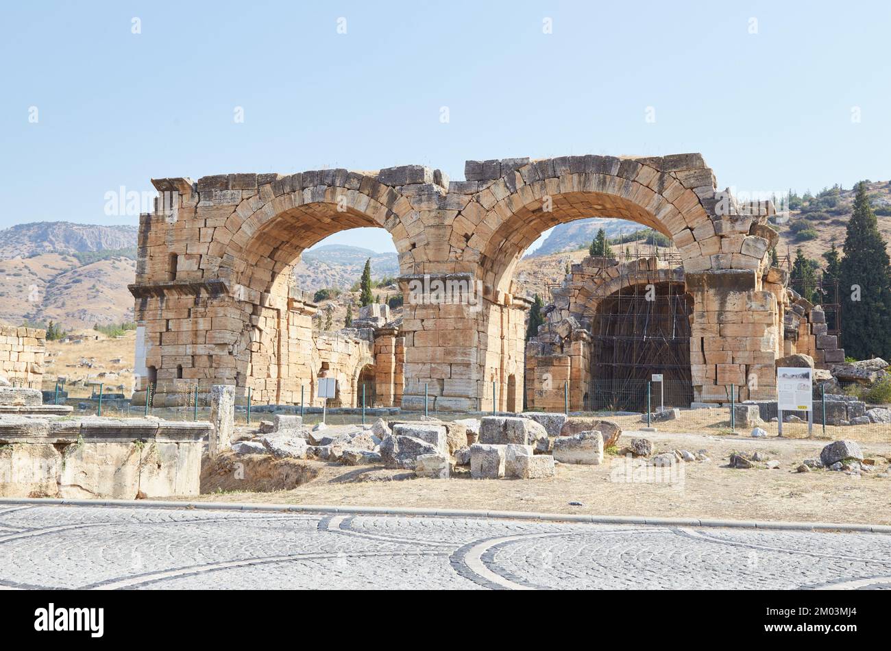Frontinus Street, the Main Street of Ancient Hierapolis Stock Photo - Alamy