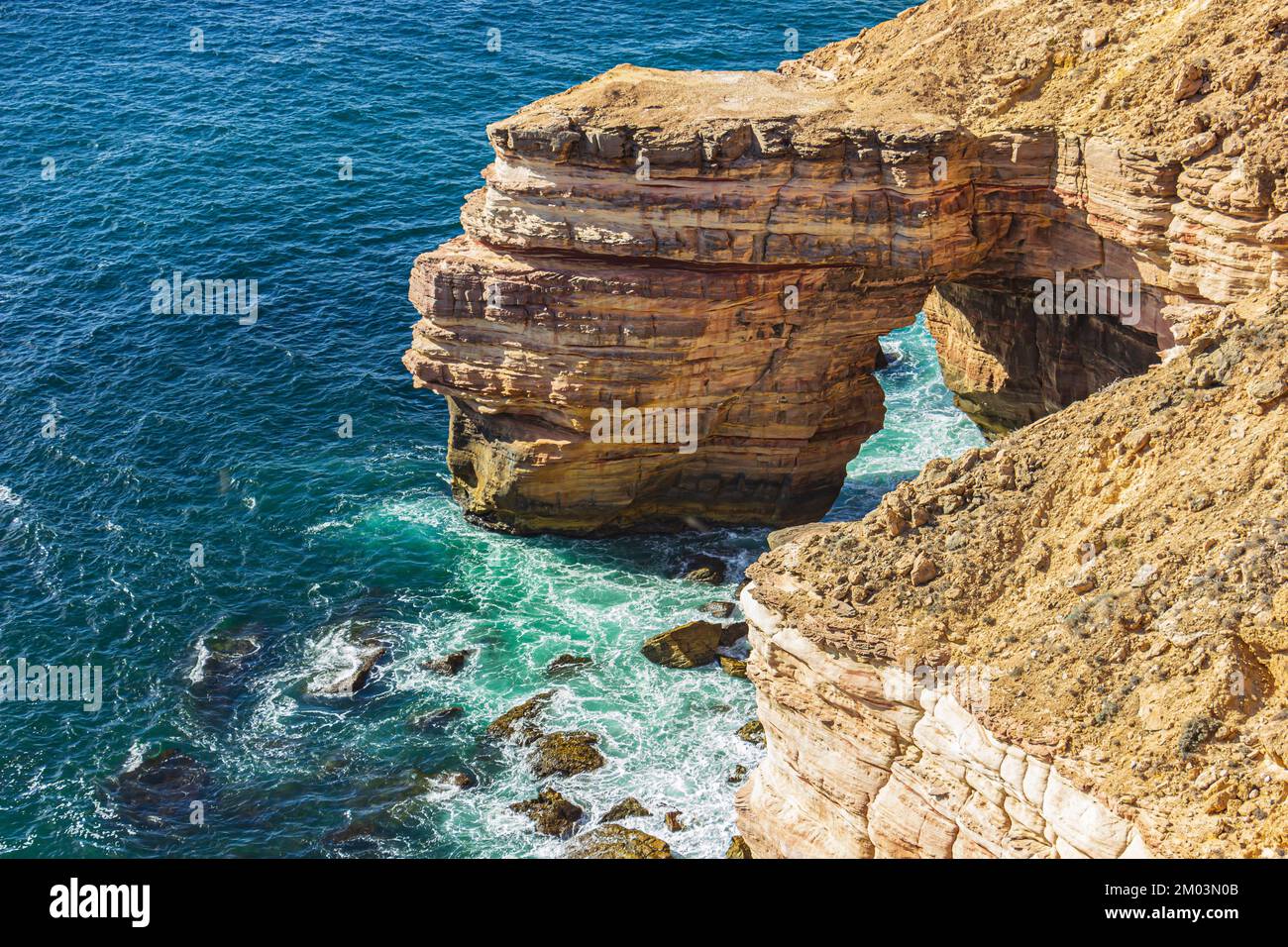The view of Castle Cove with coastal rock formation called the Nature ...