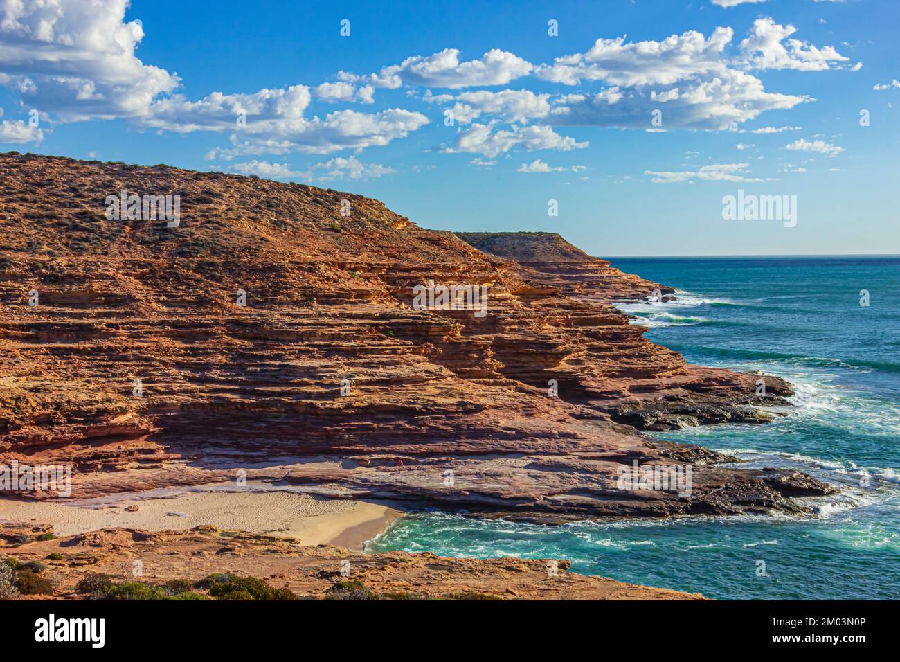 The view of Pot Alley where rugged rock cliff meets the Indian Ocean at ...