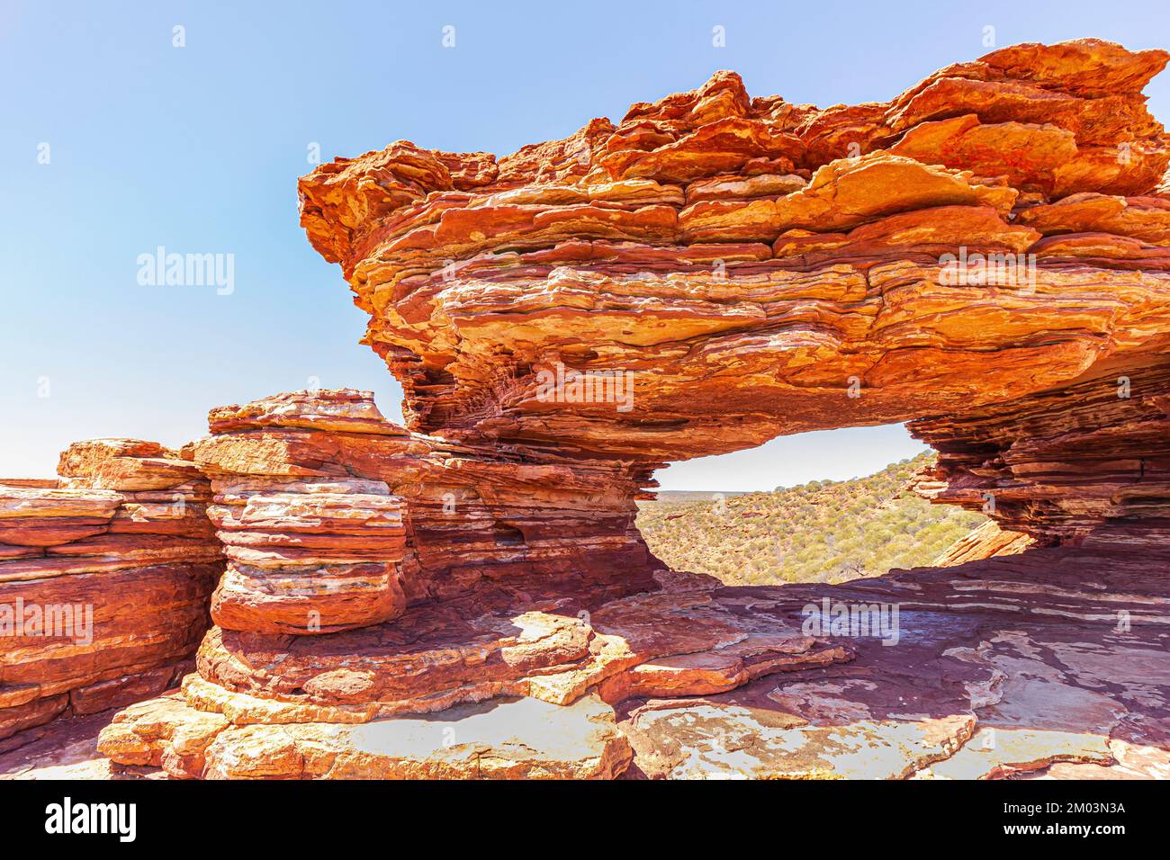 An iconic nature formation called the Nature Window which is a wind ...