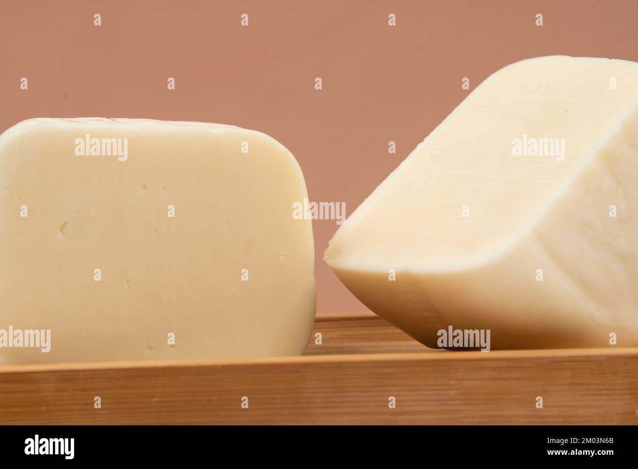Minas half-cured cheese on a bamboo tray Stock Photo - Alamy