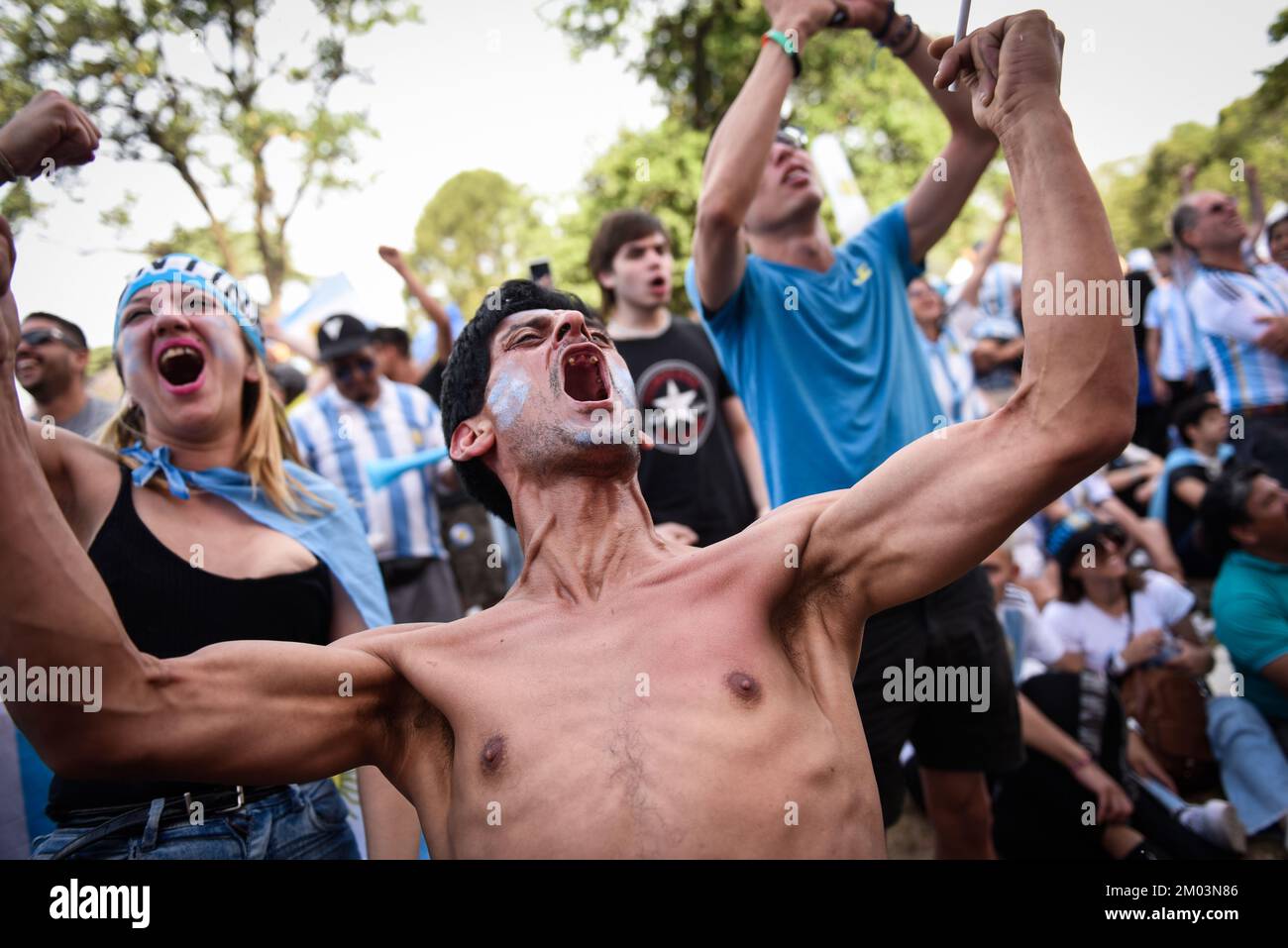 Buenos Aires, Argentina. 03rd Dec, 2022. Argentina soccer fans ...