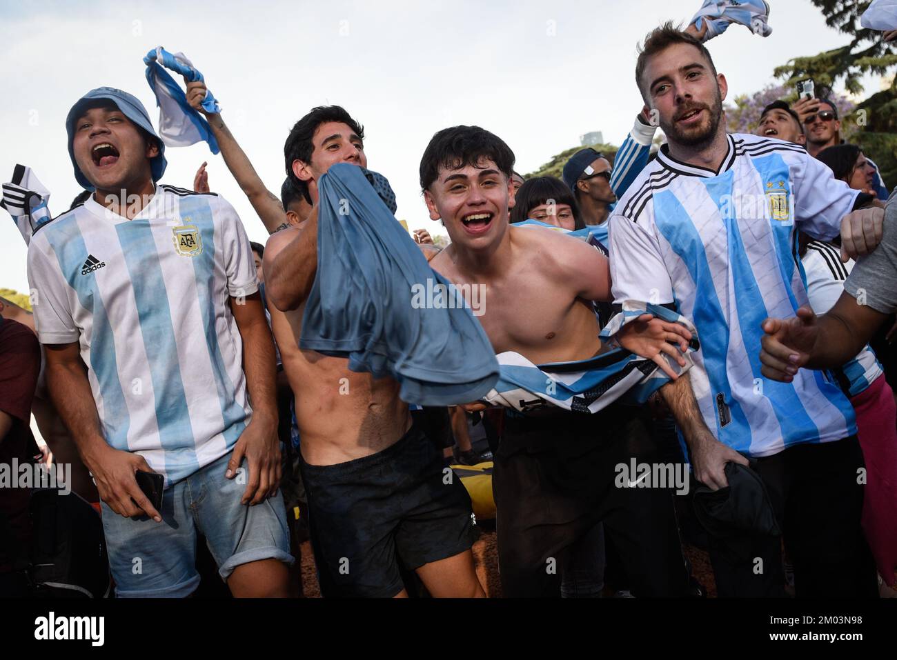 Buenos Aires, Argentina. 03rd Dec, 2022. Argentina soccer fans ...