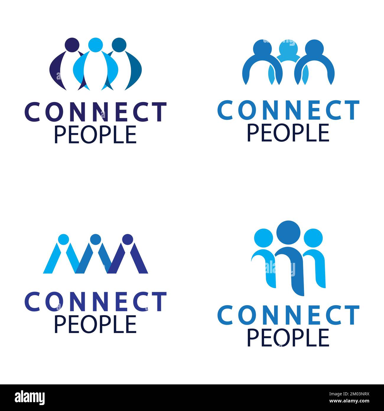 People Connect logo design template. connection logo for business Stock ...