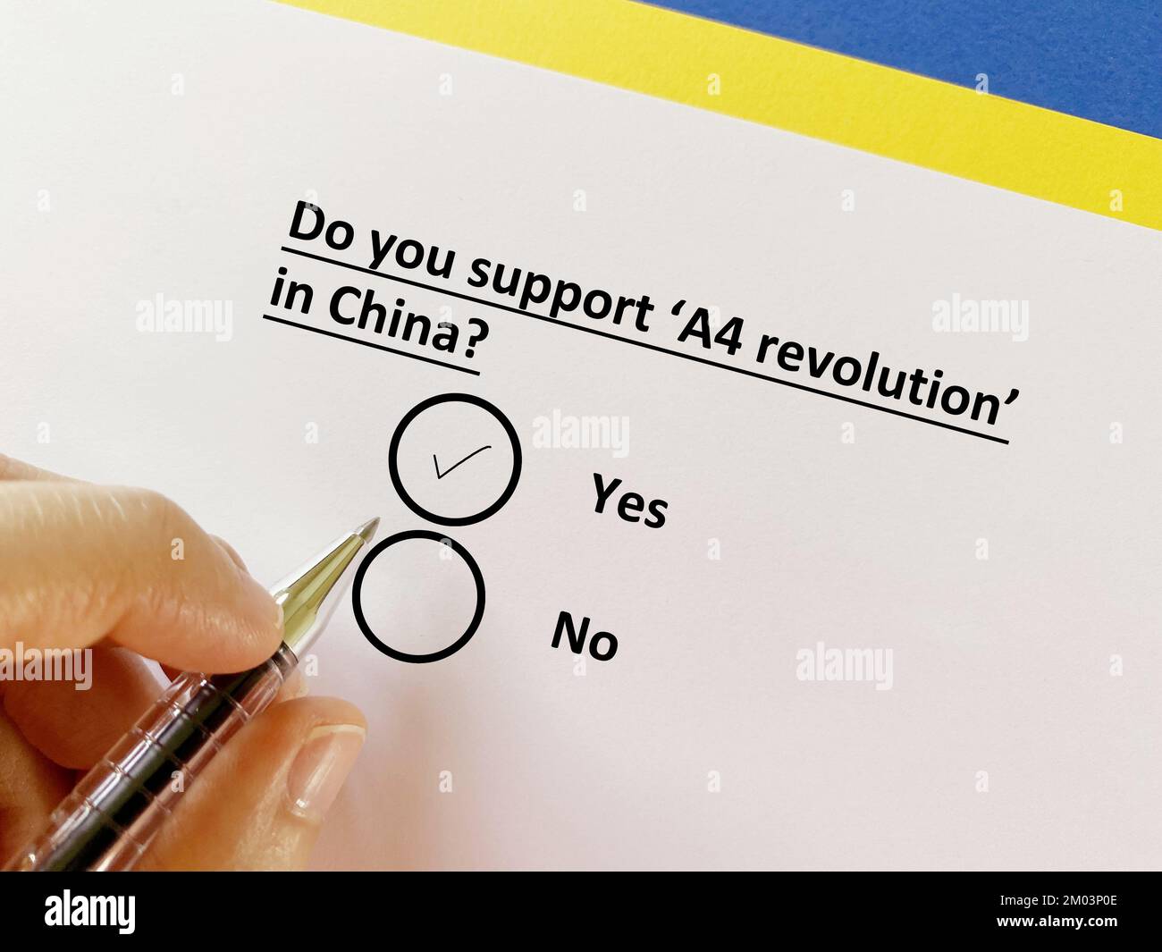 One person is answering question about protest and social movement. He ...