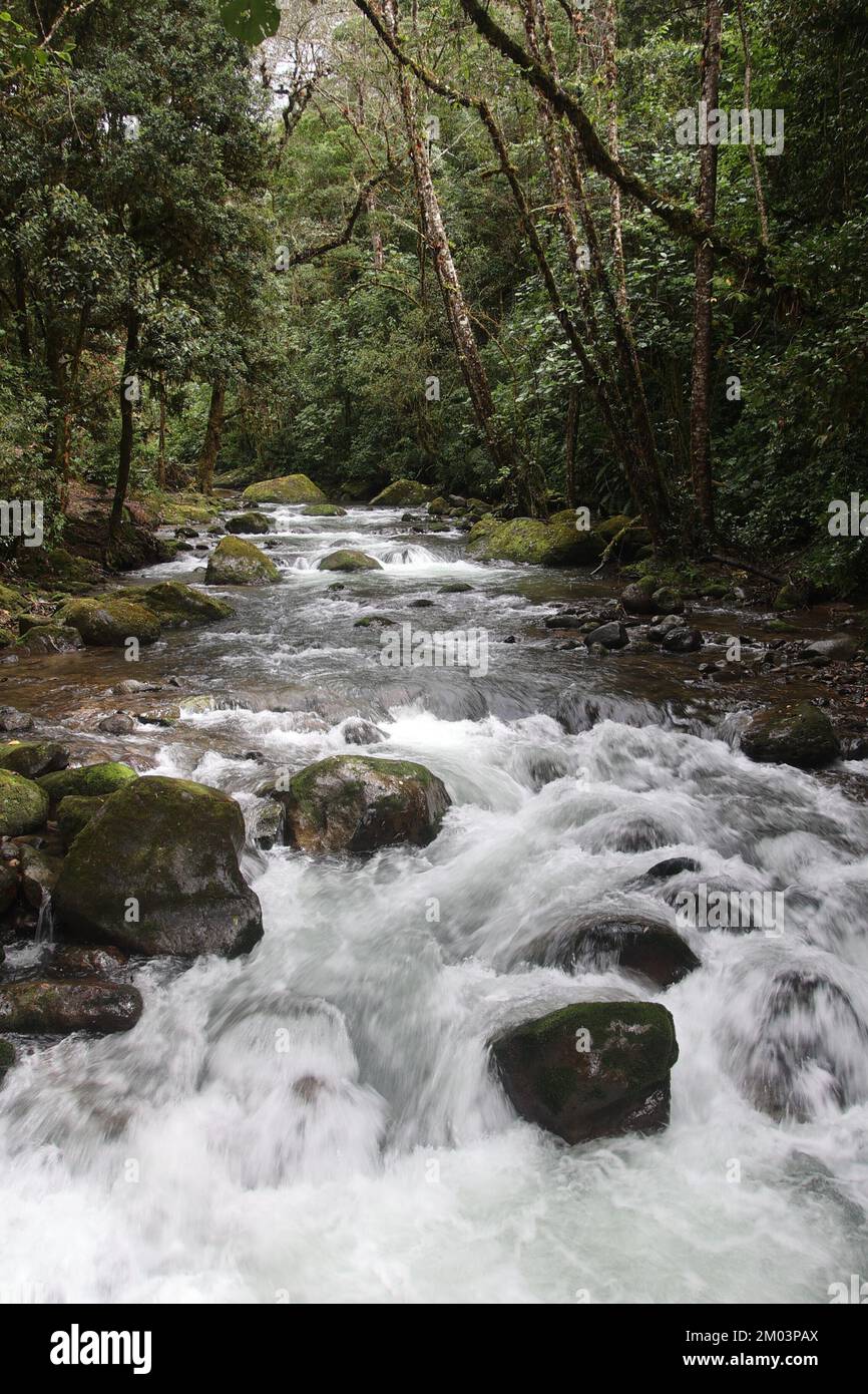 Long exposure water fall in tropical Costa Rica Stock Photo - Alamy