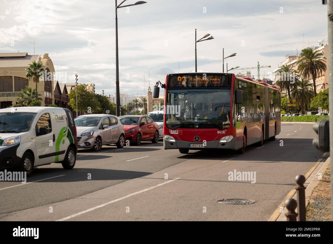 Valencia, Spain : 2022 November 15 : Public buses in the city of ...