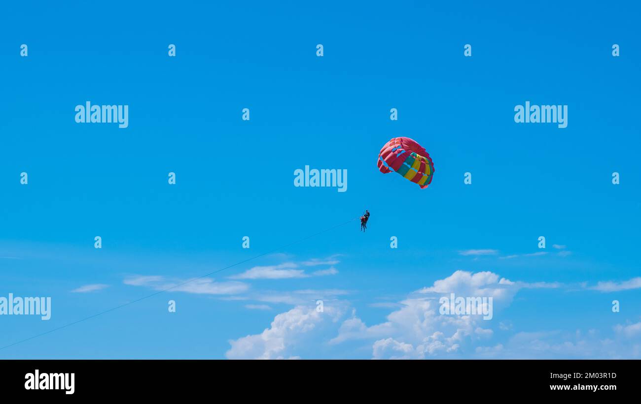 Parachute in the sky at the beach of Kata Phuket Thailand Stock Photo ...