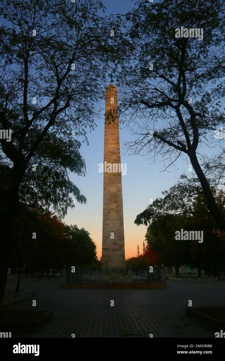 The Walled Obelisk or Column of Constantine (Turkish: Orme Dikilitas ...