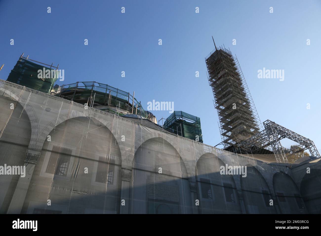 Sultanahmet Mosque (Blue Mosque) restoration at Sultanahmet District in ...