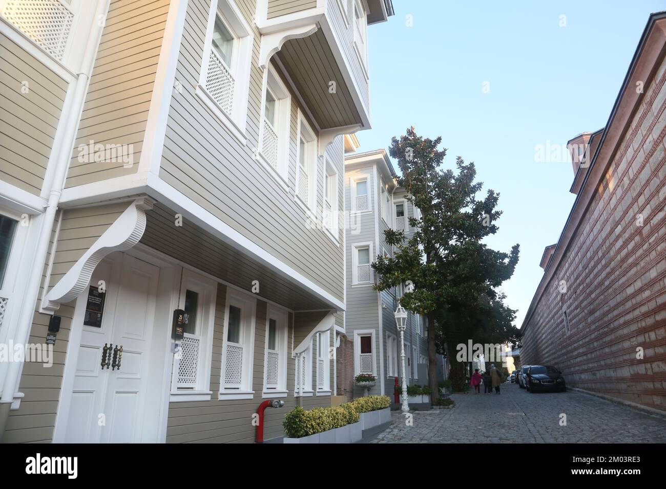 Traditional Ottoman Houses on Sogukcesme Street at Sultanahmet District ...