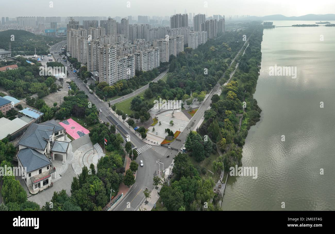 Aerial view of Concert Hall and Yunlong lake in Xuzhou, Jiangsu province - China Stock Photo - Alamy