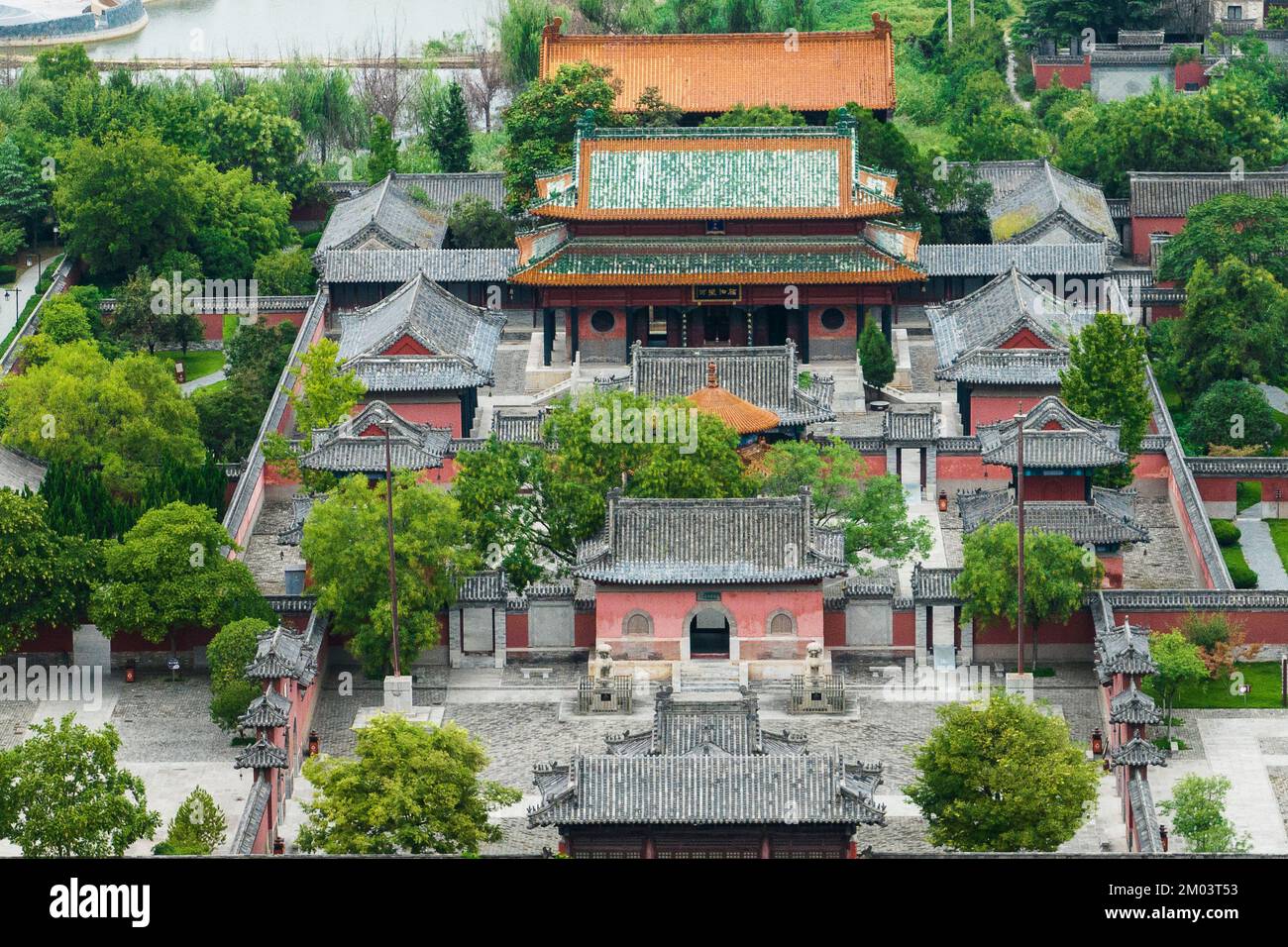 Aerial view of emperor summer palace in Suqian Stock Photo - Alamy