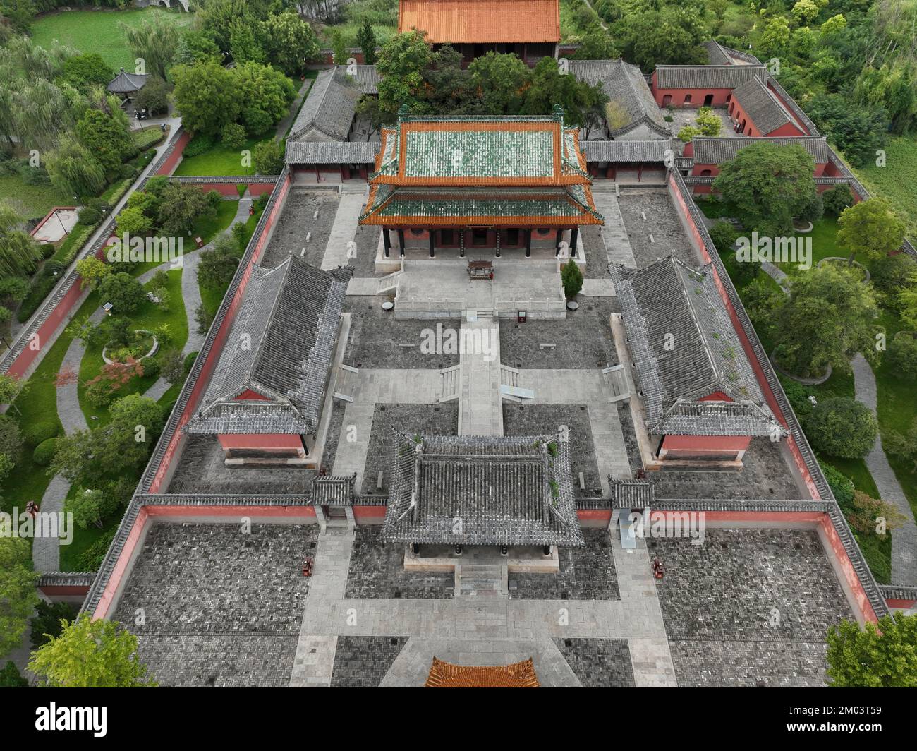 Aerial view of emperor summer palace in Suqian Stock Photo - Alamy